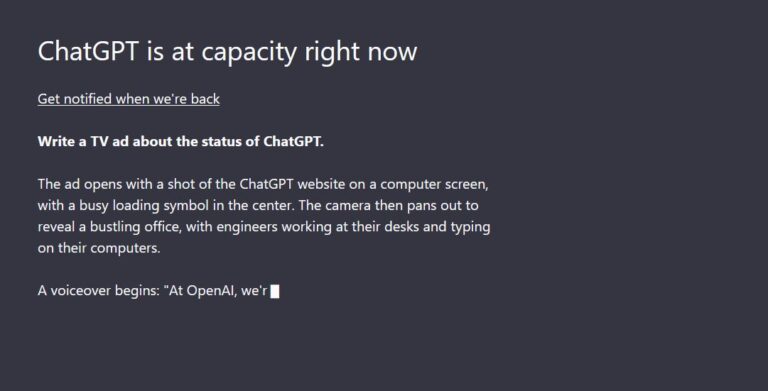 Chat GPT Network Error: How to Fix ChatGPT Is at Capacity?